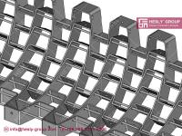 China Flex Metal Refractory Lining AISI 310S Hexagonal Cellular Mesh Grating 1020mm Height Rolls for sale