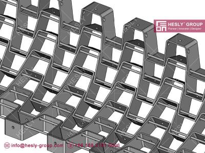China Flex Metal Refractory Lining AISI 310S Hexagonal Cellular Mesh Grating 1020mm Height Rolls for sale