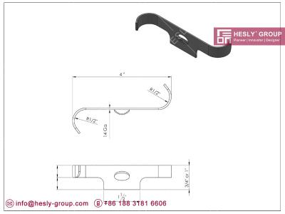 China S-Bar Refractory Anchor ASTM304 2.0mm Thickness 4 Inch for FCCU Cyclone Punch Tabs for sale