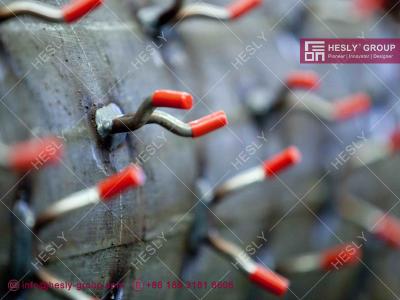 China V Anchors with Plastic Caps ASTM304 6.0mm Wire Diameter 2 Inch Height for Refractory Anchoring for sale
