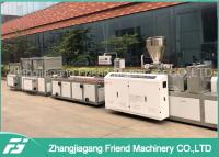 China Door Skirt Extrusion PVC Plastic Profile Production Line Double Screw Design for sale