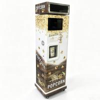 China Popcorn vending cart machine 200cups large capacity dual material boxes for sale