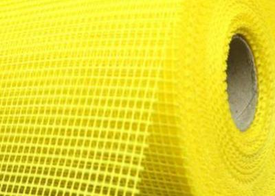China Yellow Corrosion Resistant Fiberglass Wire Mesh 1m Width with 4x4mm & 5x5mm Mesh Sizes for sale