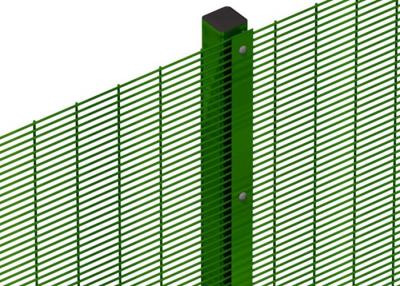 China 358 Anti Climb Security Fence 4mm Wire 76.2x12.7mm Mesh - Clear View Galvanized Perimeter Protection for sale