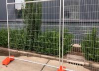 China Heat Treated 6x12 Chain Link Fence Panels 2.1x2.4m with 42-Micron Zinc Coating for Construction Sites for sale