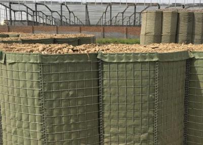 China 50x50mm Military Hesco Bastion Barrier System with 4mm Spiral Wire and 300g/m² Geotextile for sale