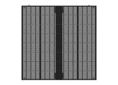China Outdoor Fixed Mesh Transparent LED Display Screen Waterproof 1x1m for sale
