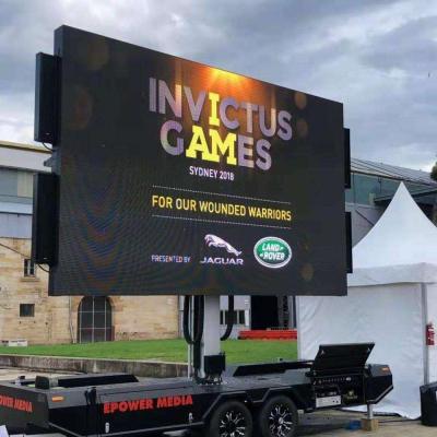 China P6 Outdoor Digital Mobile Trailer LED Advertising Sign Display Screen with SDK Function for Retailer & OEM Agencies for sale