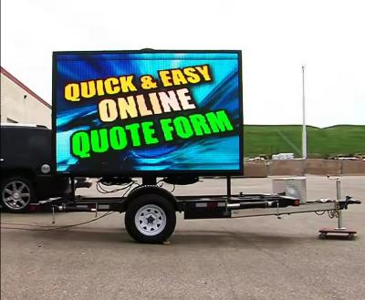 China Outdoor P4 LED Sign Screen Trailer Solar Panels Advertising Trailer HD LED Display for sale