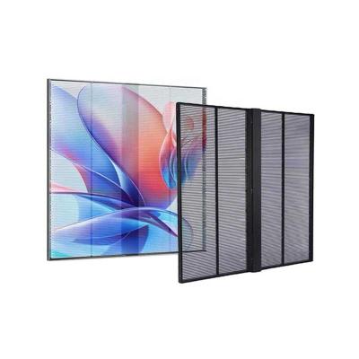 China Glass LED Screen P3.91-7.81 HD Transparent Advertising transparent LED Screen for sale