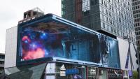 China Outdoor LED TV Screen with Pixels Density of 10000dots/sqm and Circle Size Dimension for sale