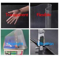 China Customized Indoor Flexible LED Crystal Film Screen Full Color Transparent LED Flexible Display for sale