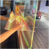 China Customized Indoor Flexible LED Crystal Film Screen Full Color Transparent LED Flexible Display for sale