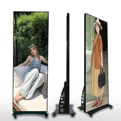 China LED poster  SMD2121 Tube Chip Color LED Poster Screen with Full Screen Display and Wifi Control 65 Inch for sale