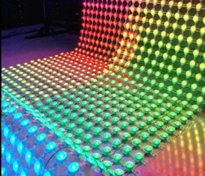 China Mesh LED screen Flexible LED Curtain Display Net Screen Pixel LED Dot Light LED Mesh Screen for Media Facade for sale