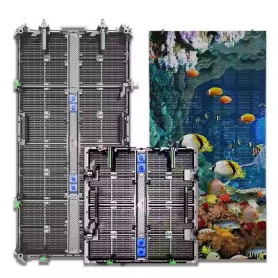 China Full-color High-definition Transparent Rental Screen Waterproof Transparent 500x500mm Display Customized Pixel Pitch Full Color Outdoor Led Display Screen for sale
