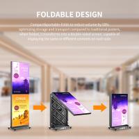 China Foldable P2.5 GOB Poster LED Screen Hd Display Stand Totem Double-sided Free Standing Led Poster Screen for Shopping Mall for sale
