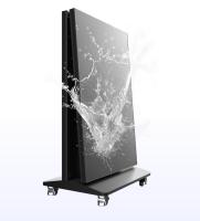 China Foldable P2.5 GOB Poster LED Screen Hd Display Stand Totem Double-sided Free Standing Led Poster Screen for Shopping Mall for sale