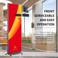 China Foldable P2.5 GOB Poster LED Screen Hd Display Stand Totem Double-sided Free Standing Led Poster Screen for Shopping Mall for sale