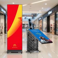 China Foldable P2.5 GOB Poster LED Screen Hd Display Stand Totem Double-sided Free Standing Led Poster Screen for Shopping Mall for sale