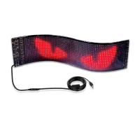 China Flexible Advertising LED Display Programmable Text Logo Light Soft Matrix Panel Car Window Sign Shop LED Ticker Board for sale
