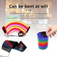 China Flexible Advertising LED Display Programmable Text Logo Light Soft Matrix Panel Car Window Sign Shop LED Ticker Board for sale