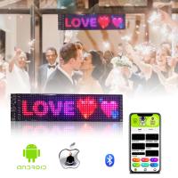 China Flexible Advertising LED Display Programmable Text Logo Light Soft Matrix Panel Car Window Sign Shop LED Ticker Board for sale