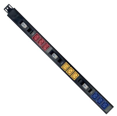 China Aluminium Alloy 3 Phase 415V 32A 9 Port C19 Mining PDU For Heavy Duty Applications for sale
