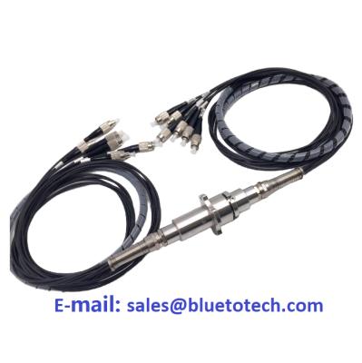 China Fiber Optic Rotary Joints Fiber Optic Splip Ring Rotary 7Fiber FC Connector Single Model Long Life Black Cable for sale