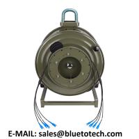 China Metal Cable Reel SC to SC 4core Single Mode Outdoor Armored Fiber Optic Patch Cord with 5mm Cable OD for 4G/5G Network for sale