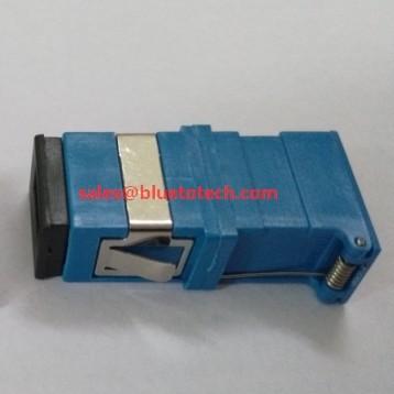 China Fiber Optic SC Side Shutter Adapter With ABS / PBT Material,Blue / Green Optical Cable Adapter for sale