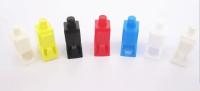 China Plastic Fiber Optic Dust Caps 14mm With Yellow White Blue Red Black for sale
