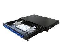 China Slidable Rack mount Fiber Optic Terminal Box , Fiber Optic Patch Panel 12 / 24core for sale