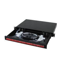 China Drawer Type Fiber Optic Terminal Box Optical Patch Panel SC LC FC Adapter for sale
