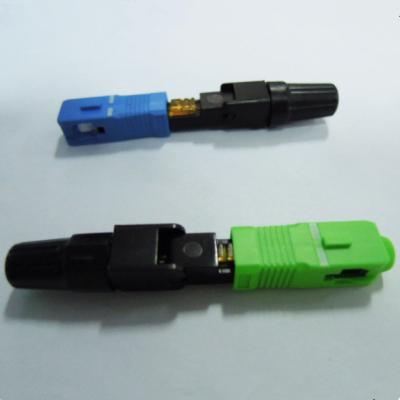 China Embedded Type Fiber Optic Connectors SC/APC SC/UPC , Optical Fiber Quick SM Connector for sale