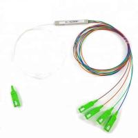 China Fiber Optic PLC Splitter/Coupler 1×4 SC/APC Connector with mini tube for sale