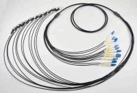 China Outdoor Tactical Armored Fiber Optic Patch Cord 12 Cores LC/UPC To ST/UPC Single Mode 12Fiber for sale
