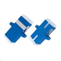 China SC UPC Fiber Optic Adapters With Clear White Dust Cap Simplex Single Model for sale