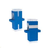 China SC UPC Fiber Optic Adapters With Clear White Dust Cap Simplex Single Model for sale