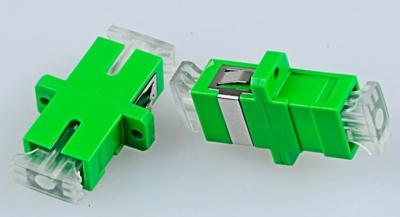 China Simplex Singlemode SC/APC Fiber Optic Adapters With Clear Dust Cap for sale