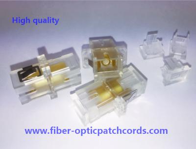 China Clear Housing Color Fiber Optic SC Adpter Simplex Model Plastic Material for sale
