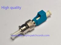 China Metal Fiber Optic Audio Cable Adapter / St To Lc Fiber Adapter Blue Color for sale