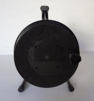 China Portable Plastic Fiber Optic Cable Reel Hand Held Cable Storage Reel Black Color for sale