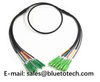 China Colored Boots Tactical Armored 8 Fiber Optic Patch Cord LC/APC-SC/APC 8cores for sale