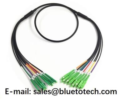 China Colored Boots Tactical Armored 8 Fiber Optic Patch Cord LC/APC-SC/APC 8cores for sale