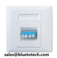 China LC quad adapter FTTH wall mount box fiber faceplate for sale