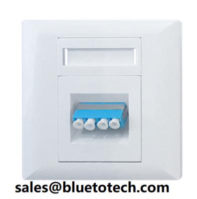 China LC quad adapter FTTH wall mount box fiber faceplate for sale