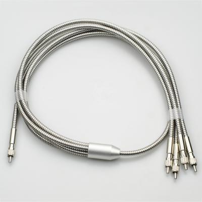 China Y 1×4 Stainless Steel Laser Armored Fiber Optic Cable SMA905 High Power for sale