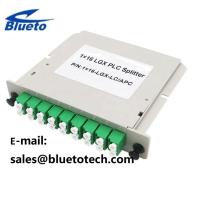 China LC APC LGX Box PLC Fiber Optic Cable Splitter 1x16 Green Color for sale