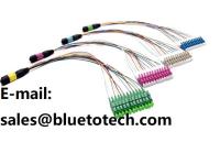 China Violet MTP To LC 12 Core OM4 Fiber Optic Patch Cord Multi Mode for sale